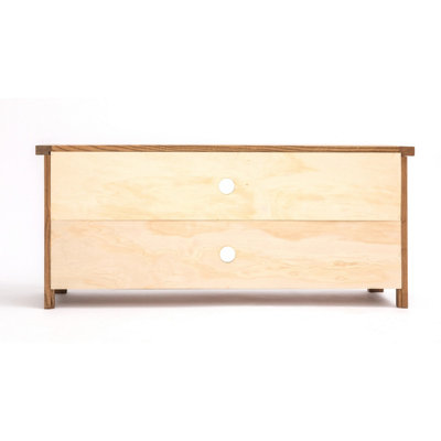 Salerno Light Wood 2 Door TV Cabinet Chrome Knob