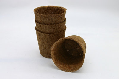 Salike 10cm Coir Pot for Indoor and Outdoor Use - Pack of 10 | DIY at B&Q