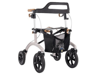 Saljol Allround Rollator Pearl Grey Small - 4-wheeled Walking Aid ...