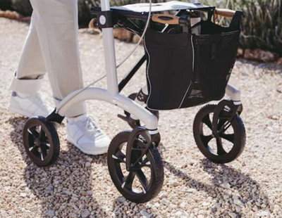 Saljol Allround Rollator Pearl Grey Small - 4-wheeled Walking Aid ...
