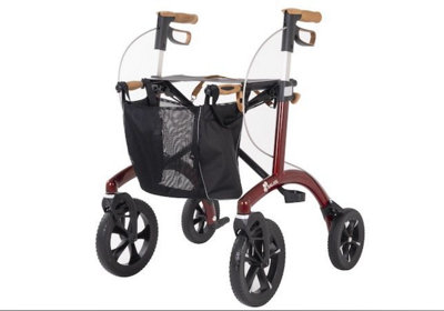Saljol Allround Rollator - Red - Medium 4-wheeled Rollator Bag ...