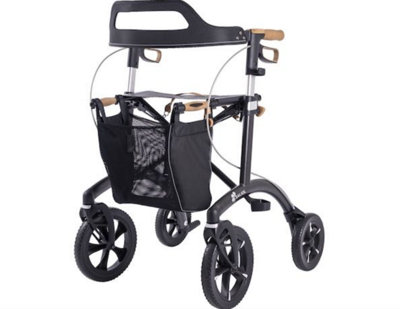 Saljol Allround Rollator - Small - Black Folding Outdoor Walker ...