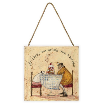Sam Toft At Least One Of Our Five A Day Doris Wooden Block Beige/Brown ...