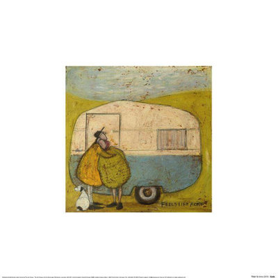 Sam Toft Feels Like Home II Poster Green/Yellow/Blue (30cm x 30cm ...