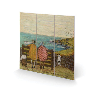 Sam Toft Searching For The Perfect Picnic Spot Wood Square Plaque ...