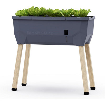 SAMMY SALAD raised bed for salad growing, with water tank - Anthracite ...