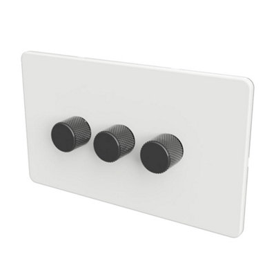SAMOTECH Smart Zigbee LED Dimmer Switch - Metal Knob/Plastic faceplate