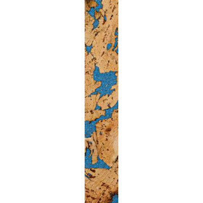 Sample: Beautiful Cork Wall Panels - Blue - 1 Stripe - 30cm x 5cm (11 ...