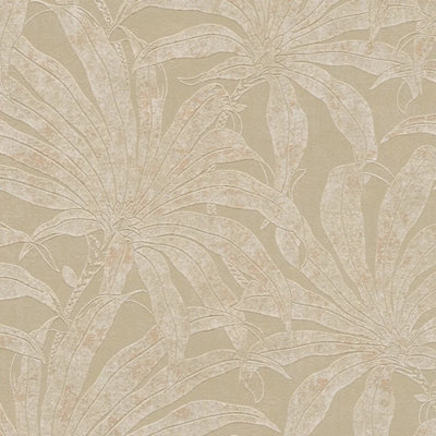 Sample of Gentle Palms Wallpaper in Beige