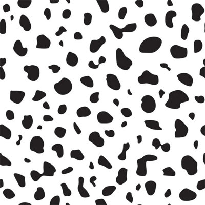Sample of Lots Of Spots Wallpaper Black, White (53 x 30cm)