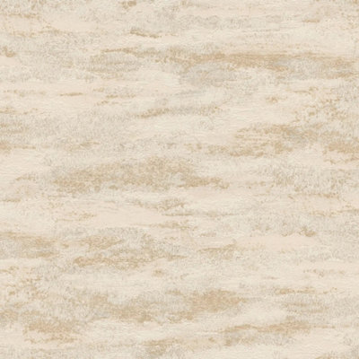 Sample of Metallic Drift Wallpaper in Beige and Gold