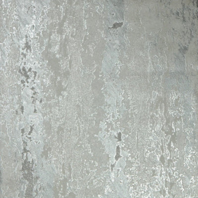 Sample of Nova Metallic Wallpaper in Cool Grey and Silver
