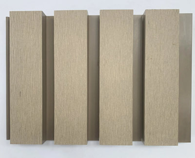 Sample Slatted Cladding Boards Beige Composite