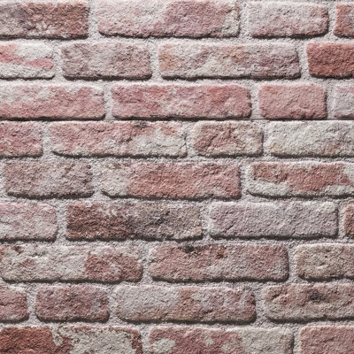SAMPLE Wallsupply UltraLight Loft Rustic Red Brick Effect HD Printed 3D ...
