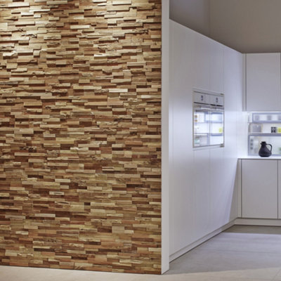 SAMPLE Wallsupply UltraWood Colorado Reclaimed Solid Teak Wood Panels ...