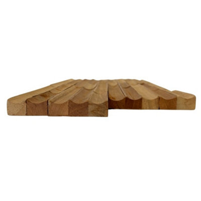 SAMPLE Wallsupply UltraWood Concave Reeded Fluted Reclaimed Solid Teak ...