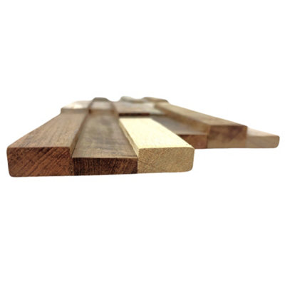 SAMPLE Wallsupply UltraWood Firenze Solid Teak Wood Panels, Wall ...