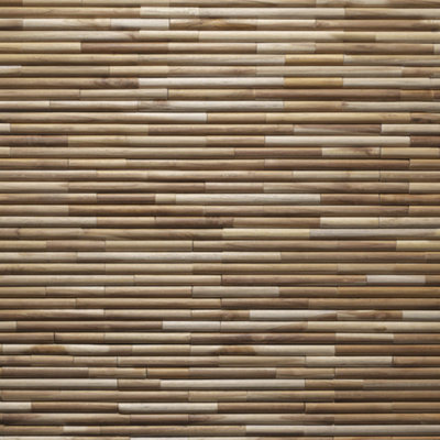 SAMPLE Wallsupply UltraWood Reeded Round Reclaimed Solid Teak Wood ...