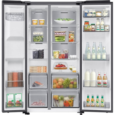 Samsung RS80F64KETEU - Silver American Fridge Freezer - 640L - E Energy