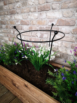 Samuel Alexander Cottage Heavy Duty Black Metal Steel Herbaceous Garden ...