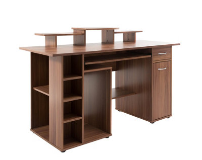 San Diego Computer Desk in Walnut Look | DIY at B&Q