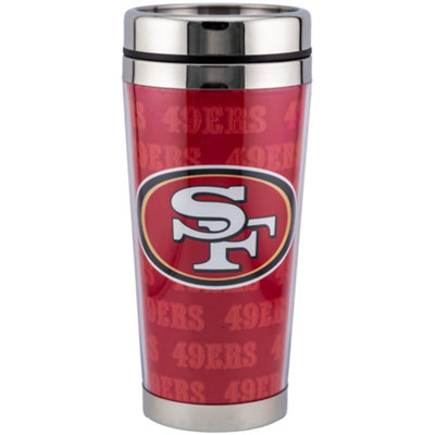 San Francisco 49ers Wrap Around Print Travel Mug Red/Black (One Size)