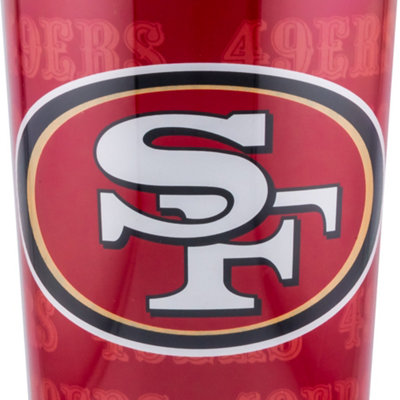 San Francisco 49ers Wrap Around Print Travel Mug Red/Black (One Size)