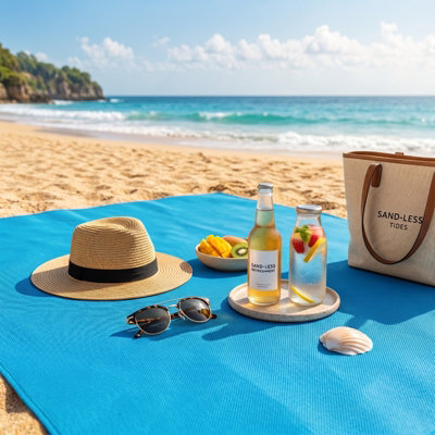 Sand Free Picnic & Beach Mat 200 x 150cm Large Family Outdoor Ground ...