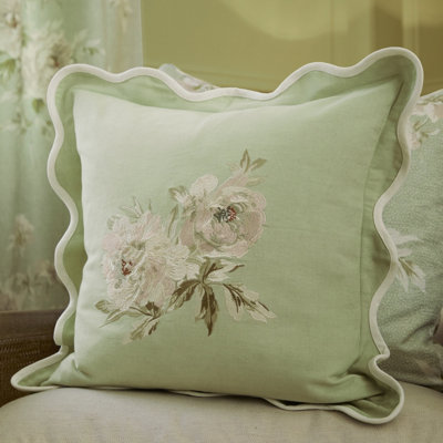 Sanderson Adele Embroidered Floral Embroidered Cushion Cover