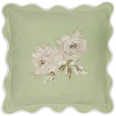 Sanderson Adele Embroidered Floral Embroidered Cushion Cover