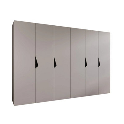 Sandi I Hinged Door Wardrobe 300cm - Cashmere Six-Door Wardrobe with ...