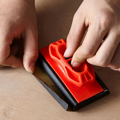 Sanding Block Sandpaper 4.5 Handle Tool Decorating Flat Curved Woodwork Grit