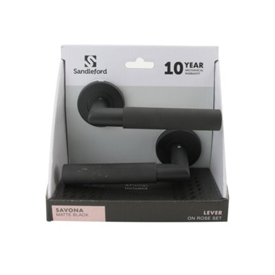 Sandleford Savona Internal Door Handle Lever On Round Rose Set Pair ...