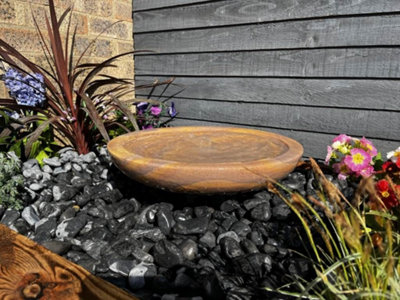 Sandstone Babbling Bowl Water Feature - Mains Powered - Natural Stone ...