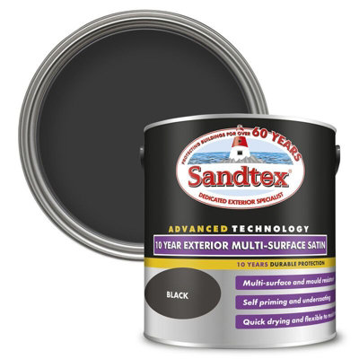 SANDTEX 10 YEAR EXTERIOR SATIN 750ML - BLACK