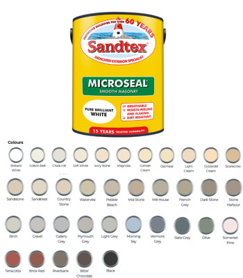 Sandtex 15 Year Microseal Smooth Masonry - Birch - 150ml