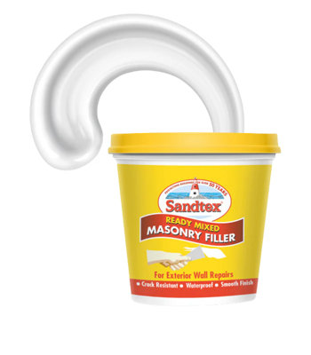 SANDTEX READY MIXED MASONRY FILLER WHITE 500G SMOOTH EXTERIOR WALL REPAIR