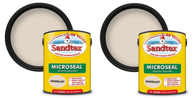 Sandtex Smooth Masonry Paint Sandblast 5L Pack of 2