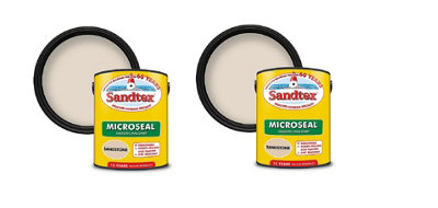 Sandtex Smooth Masonry Paint Sandstone 5L Pack of 2