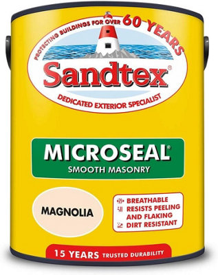 Sandtex Ultra Smooth Weatherproof Masonry Paint - Magnolia 2.5 L