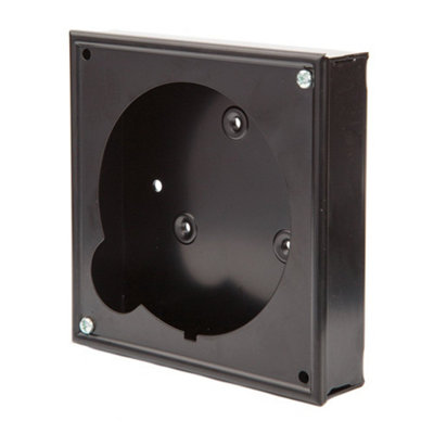 Sangamo 110469 Round Conduit Box for Time Switches in Black Finish