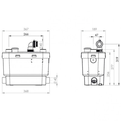 Saniflo 6004 Sanivite + Waste Pump Macerator Kitchen Utility Washing ...