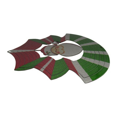 Santa Christmas Garden Wind Spinner (Metallic Multicoloured Windmill)