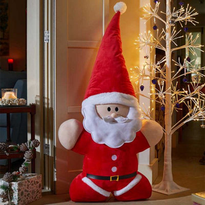 Santa Claus Soft Plush Christmas Decoration - 130cm