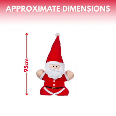 Santa Claus Soft Plush Christmas Decoration - 90cm