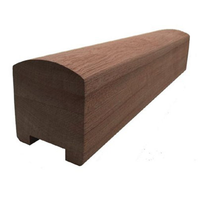 Sapele Dark Hardwood Contemporary Handrail 3.6m - 32mm Groove For ...