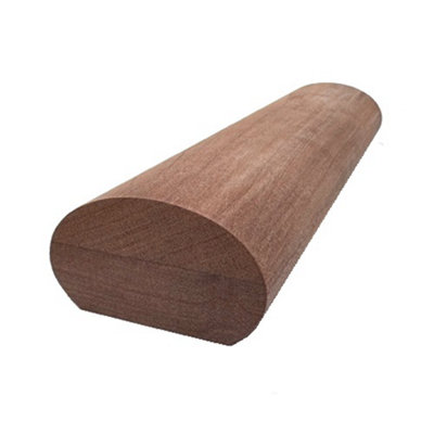 Sapele Dark Hardwood Handrail Oval 2.4m - No Groove UK Manufactured ...
