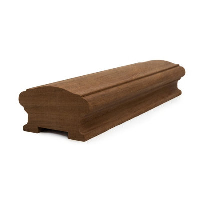 Sapele Handrail Queen 1.2m - 41mm Groove For Spindles UK Manufactured ...