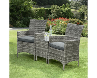 Sarasota 2 Seat Rattan Garden Companion Furniture Set with Aluminium ...