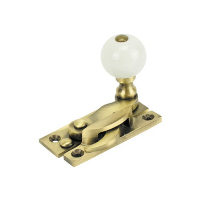 Sash Heritage Claw Fastener with White Ceramic Knob (Non Locking ...